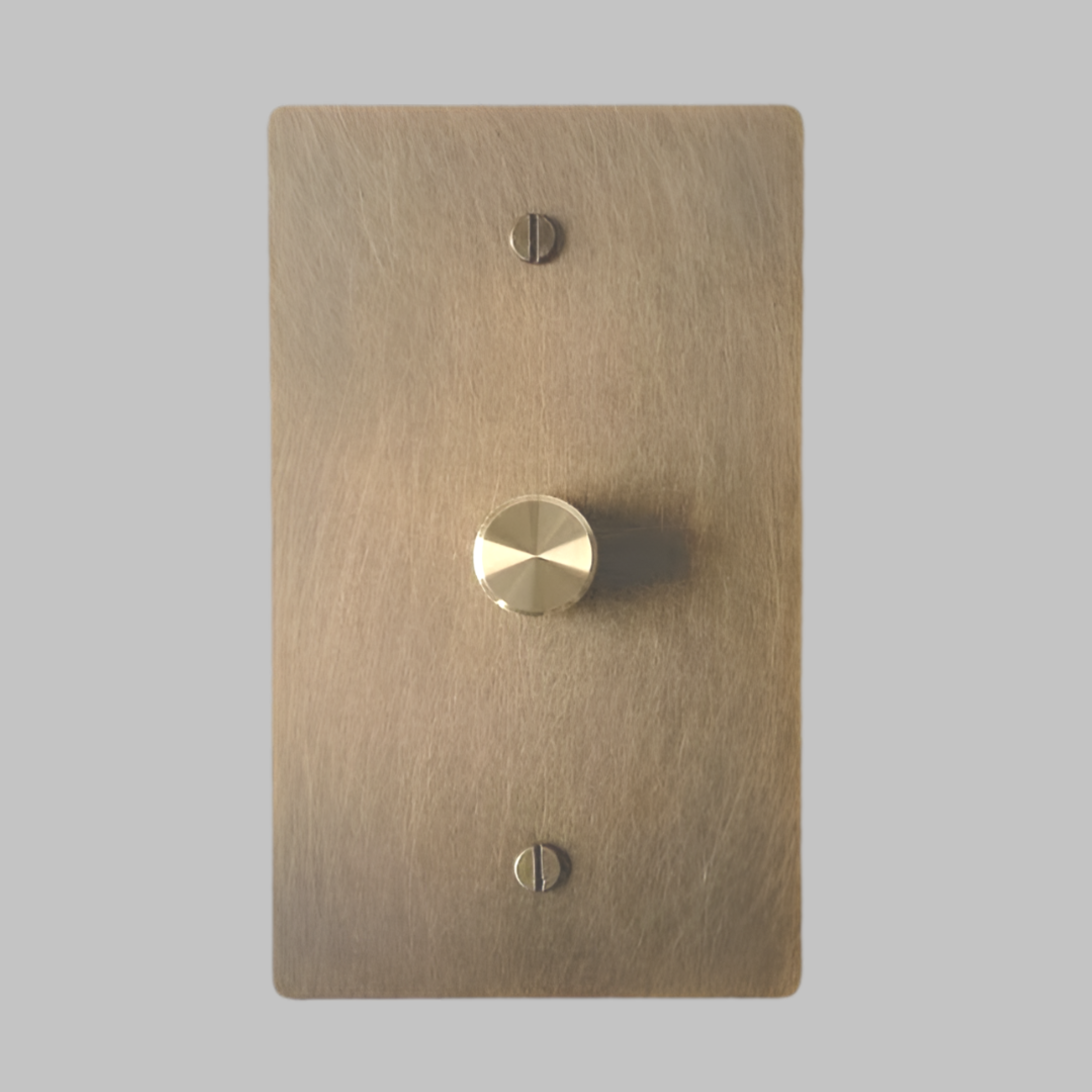 Aged Patina Brass Modern Knurled Textured Dimmer Light Switch Wall Pla ...