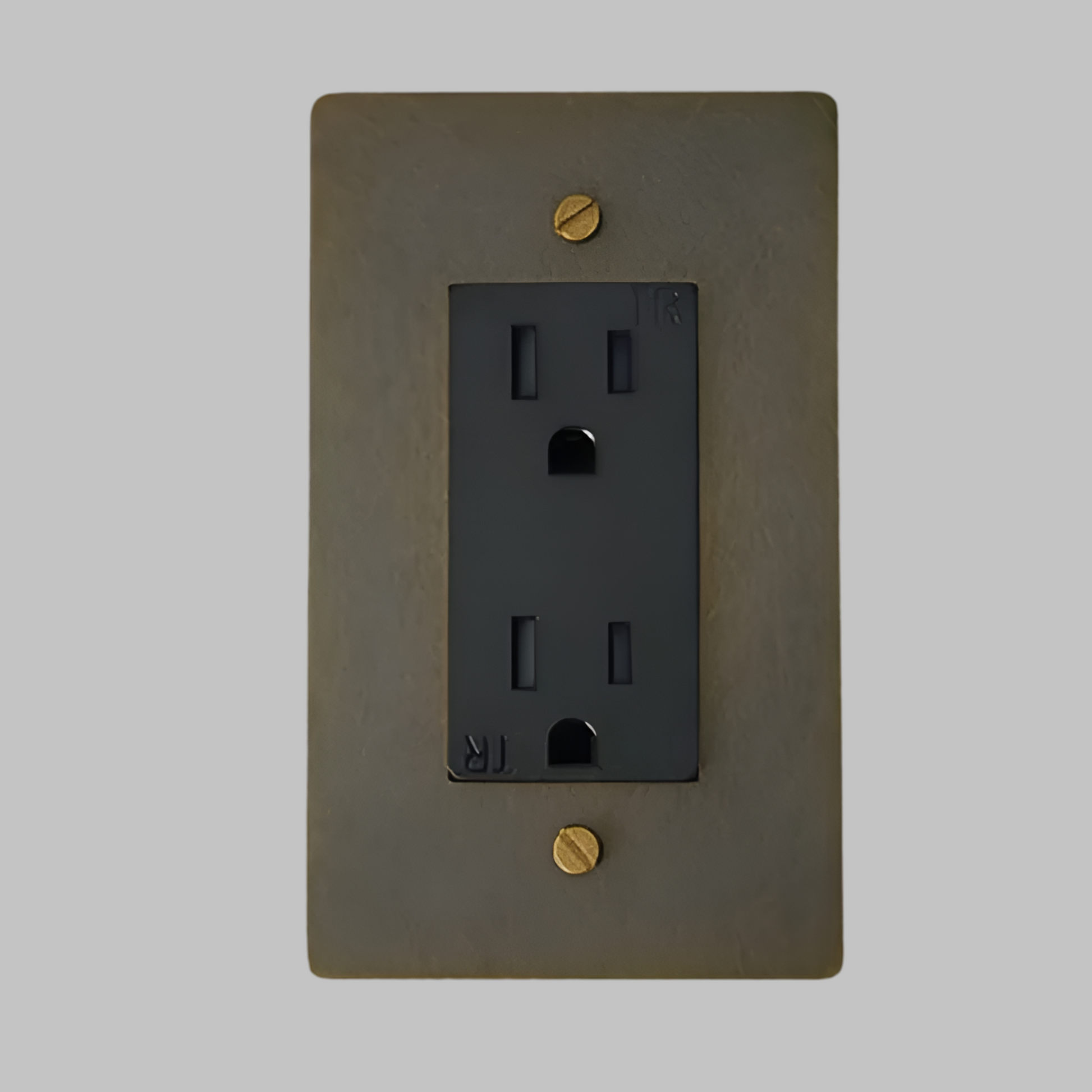 Bronze Brass Standard 15A Duplex Electrical Outlet (1-Gang) – Metal ...